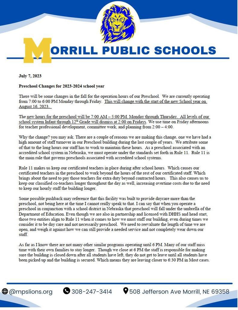 Live Feed | Morrill Public Schools